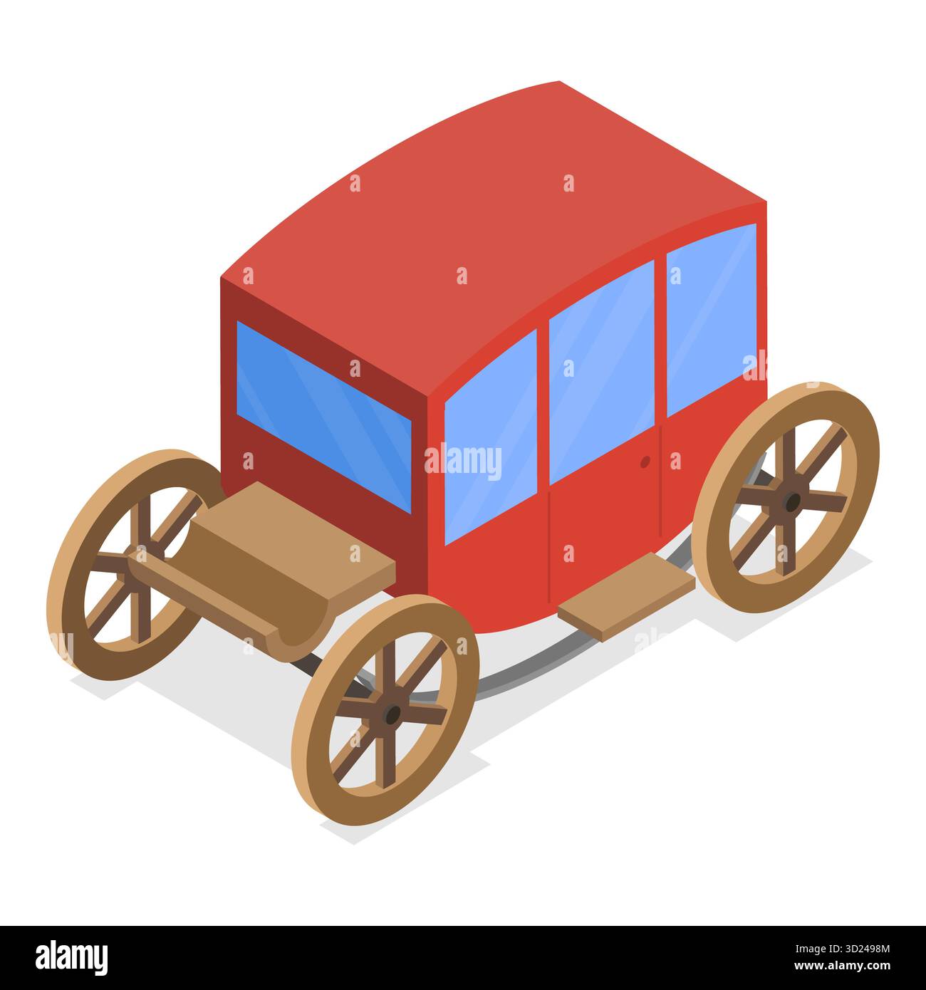 3D Isometric Flat Set of Victorian Period Characters and Objects, 19th ...