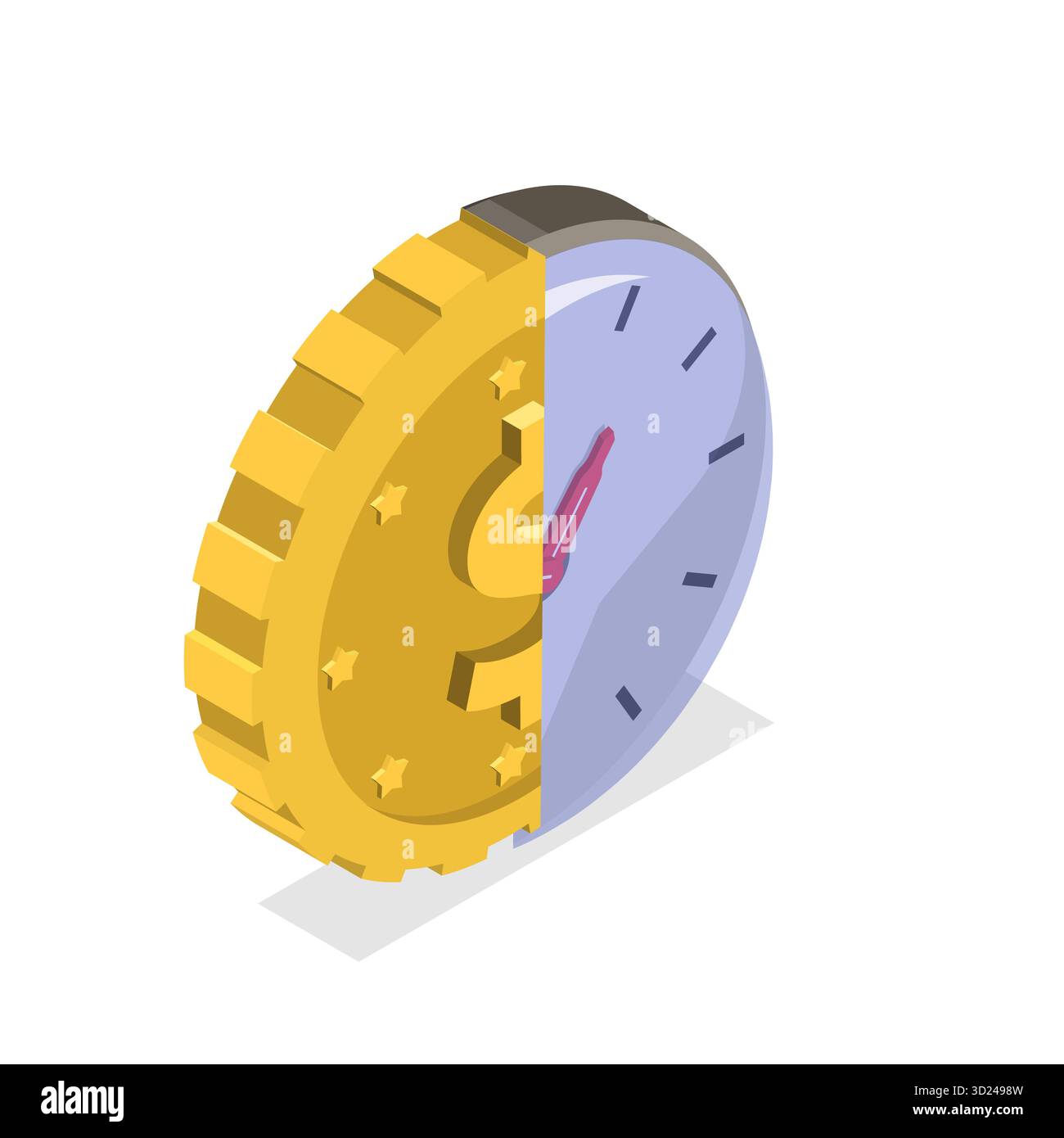 Flat 3d isometric dollar Cut Out Stock Images & Pictures - Alamy