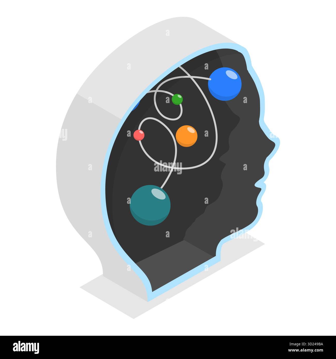 3D Isometric Flat Conceptual Illustration of Diversity Of Human Minds ...