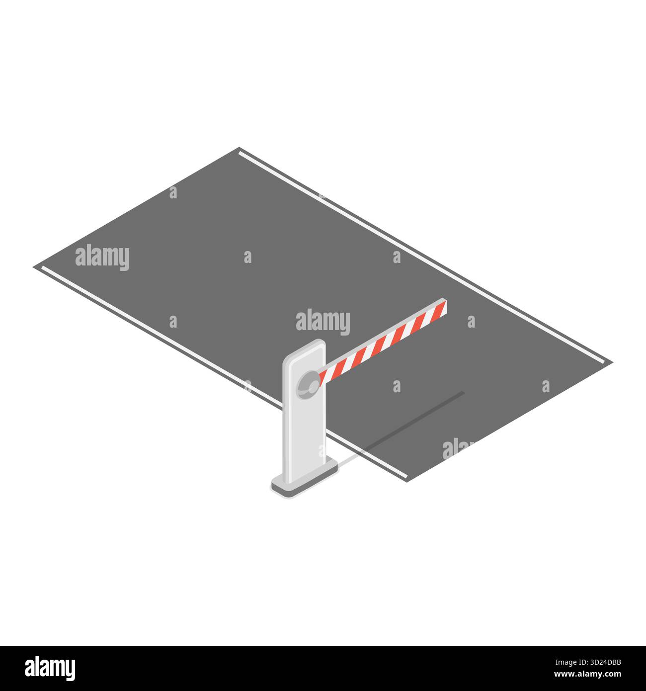 3D Isometric Flat Illustration of Electronic Tolls, Station Gate. Item ...