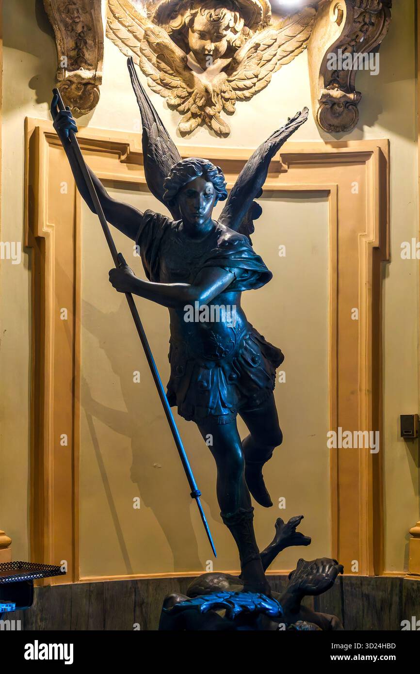 Bronze statue of St. Michael the Archangel by Louis-Albert Lefeuvre ...