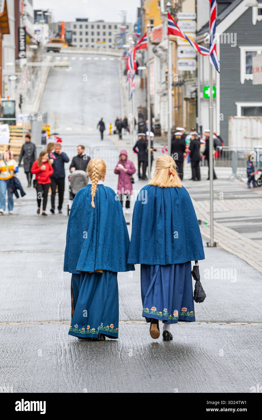 Girls in norwegian traditional dress hi-res stock photography and ...