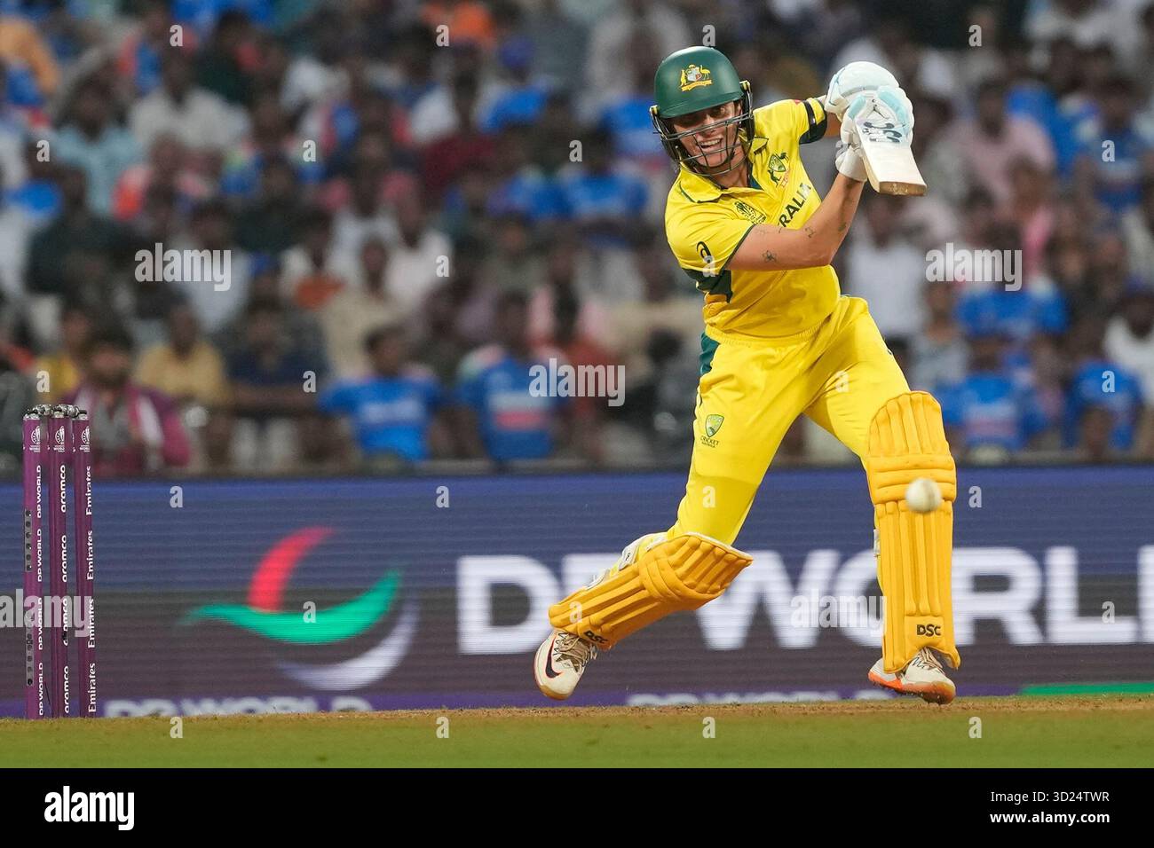 Australia's Ashleigh Gardner plays a shot during the ICC Women's ...
