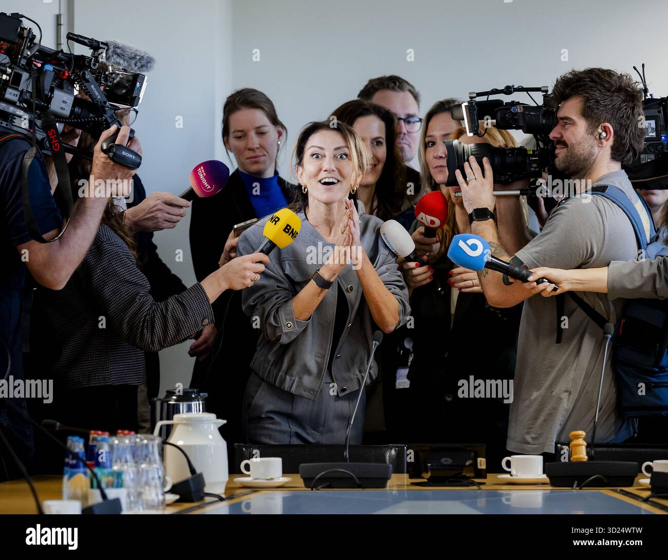 THE HAGUE - Party leader Dilan Yesilgoz during a VVD parliamentary ...