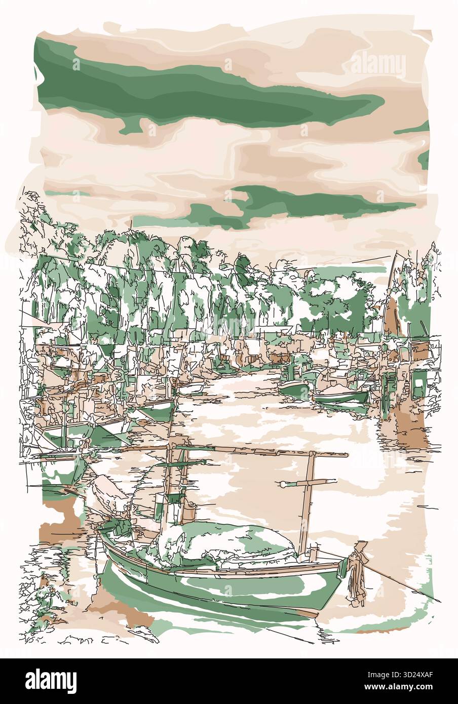 Rural coastal environment Stock Vector Images - Alamy