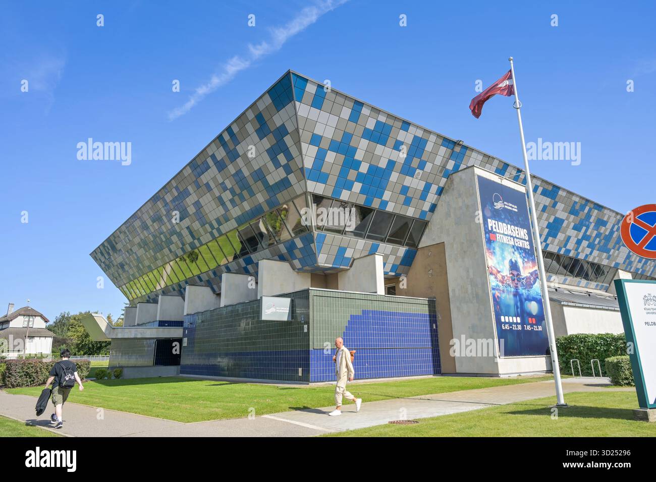 RTU Schwimmbad, Hallenbad, Insel Kipsala, Riga, Lettland Stock Photo ...