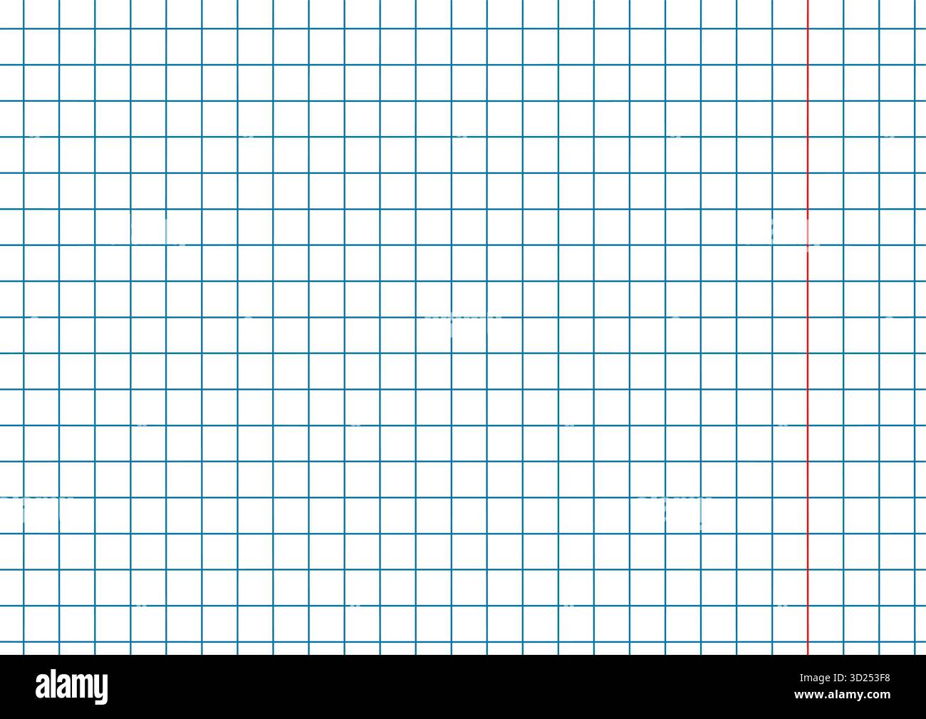 Grid Paper With Red Margins In Horizontal Orientation In Vector Eps ...