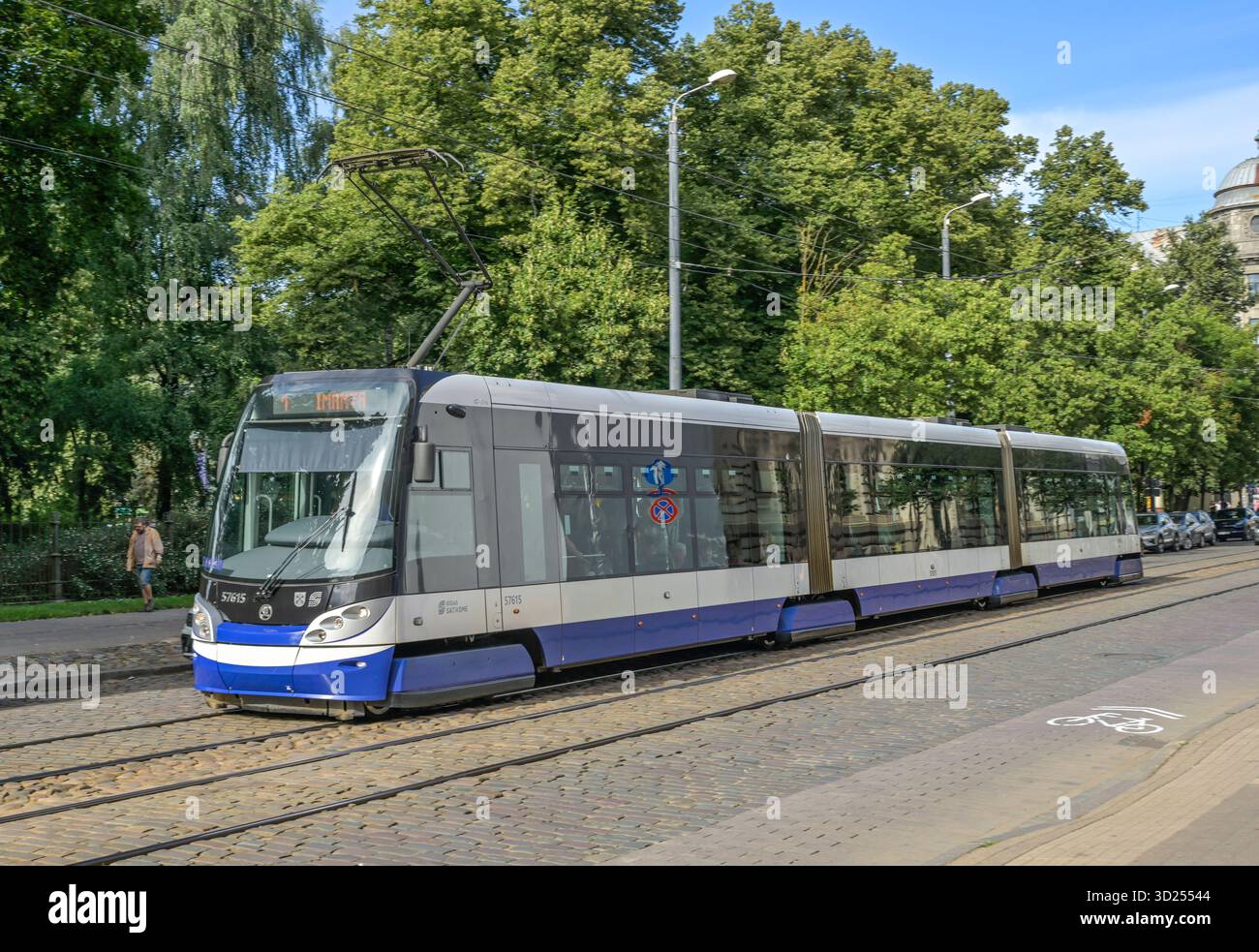 Tram, Straßenbahn, Riga, Lettland *** Streetcar, Tramway, Riga, Latvia ...