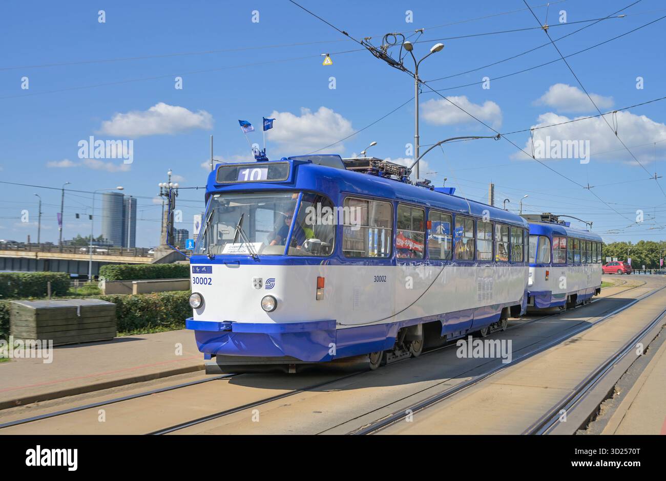 Tram, Straßenbahn, Riga, Lettland *** Streetcar, Tramway, Riga, Latvia ...