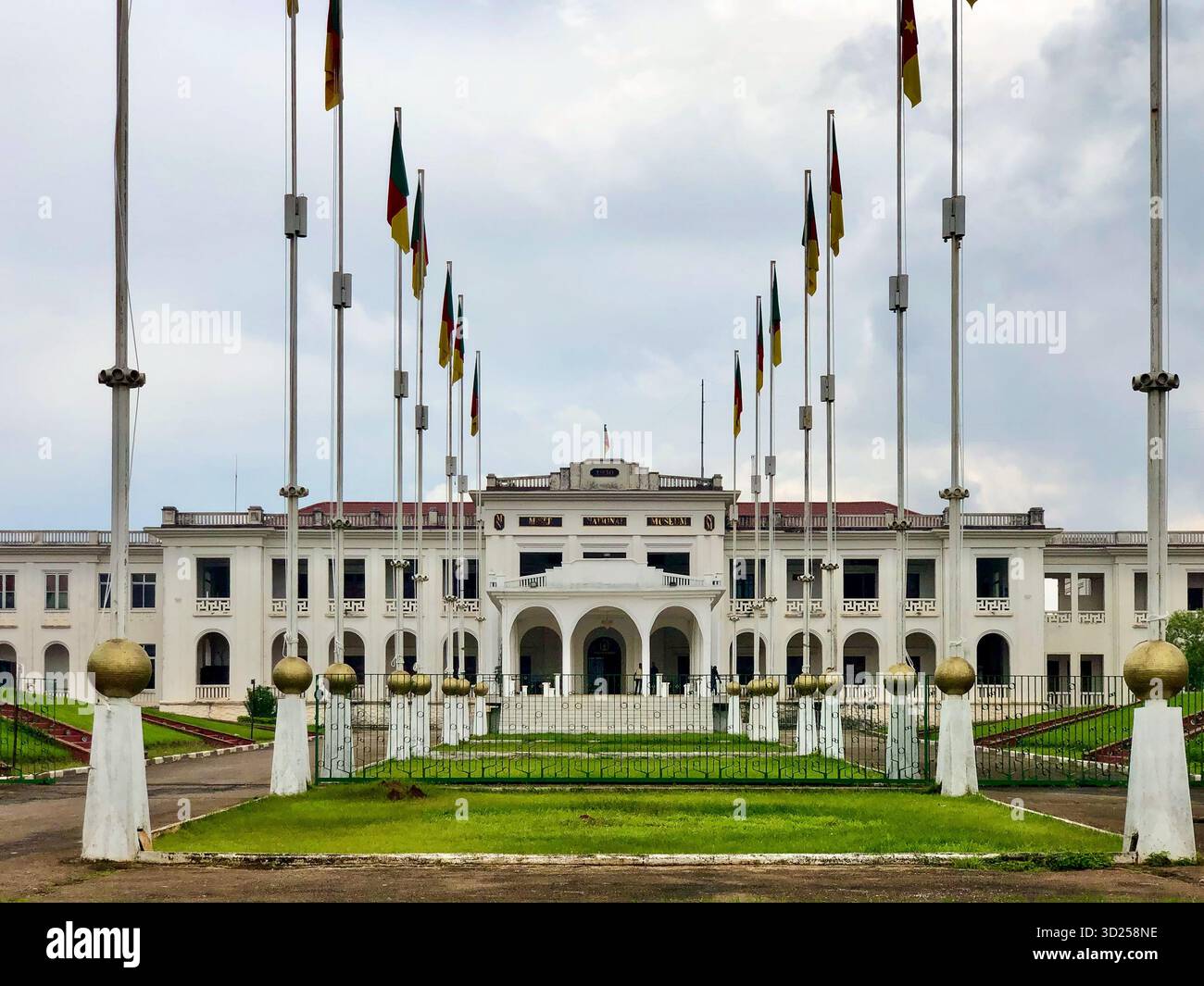 National Museum of Yaounde, Cameroon. Facade of the former presidential ...
