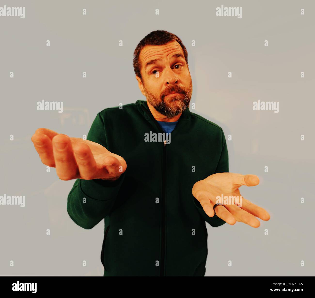 Six-Seven 6-7 67 Meme Trend - Middle Aged Dad Demonstrating Gestures ...