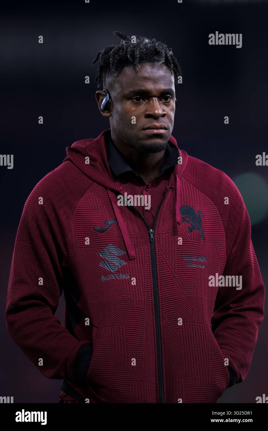 Duvan Zapata of Torino FC looks on prior to the Serie A football match ...