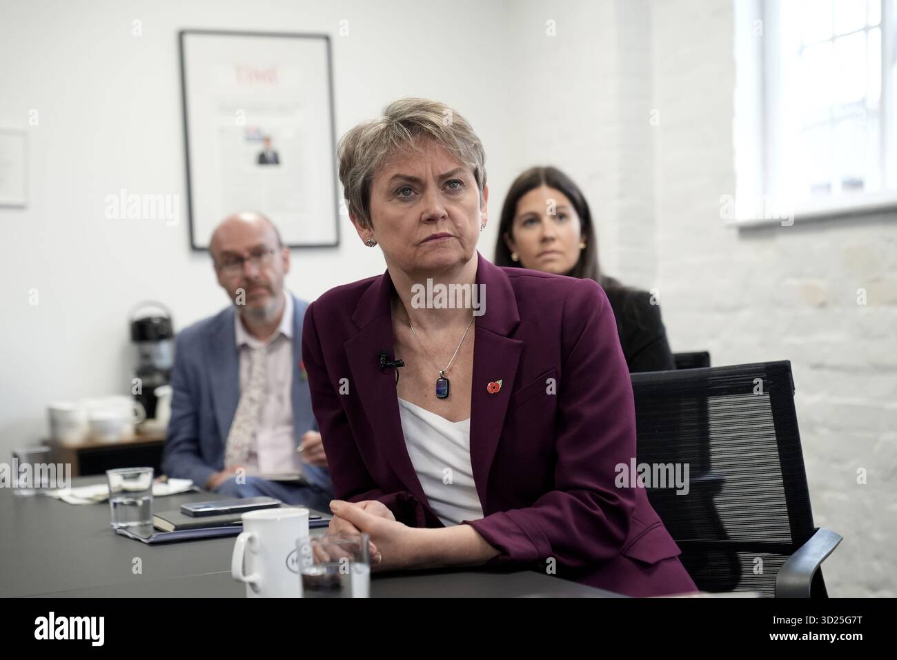 Foreign Secretary Yvette Cooper during a visit to The Halo Trust in ...