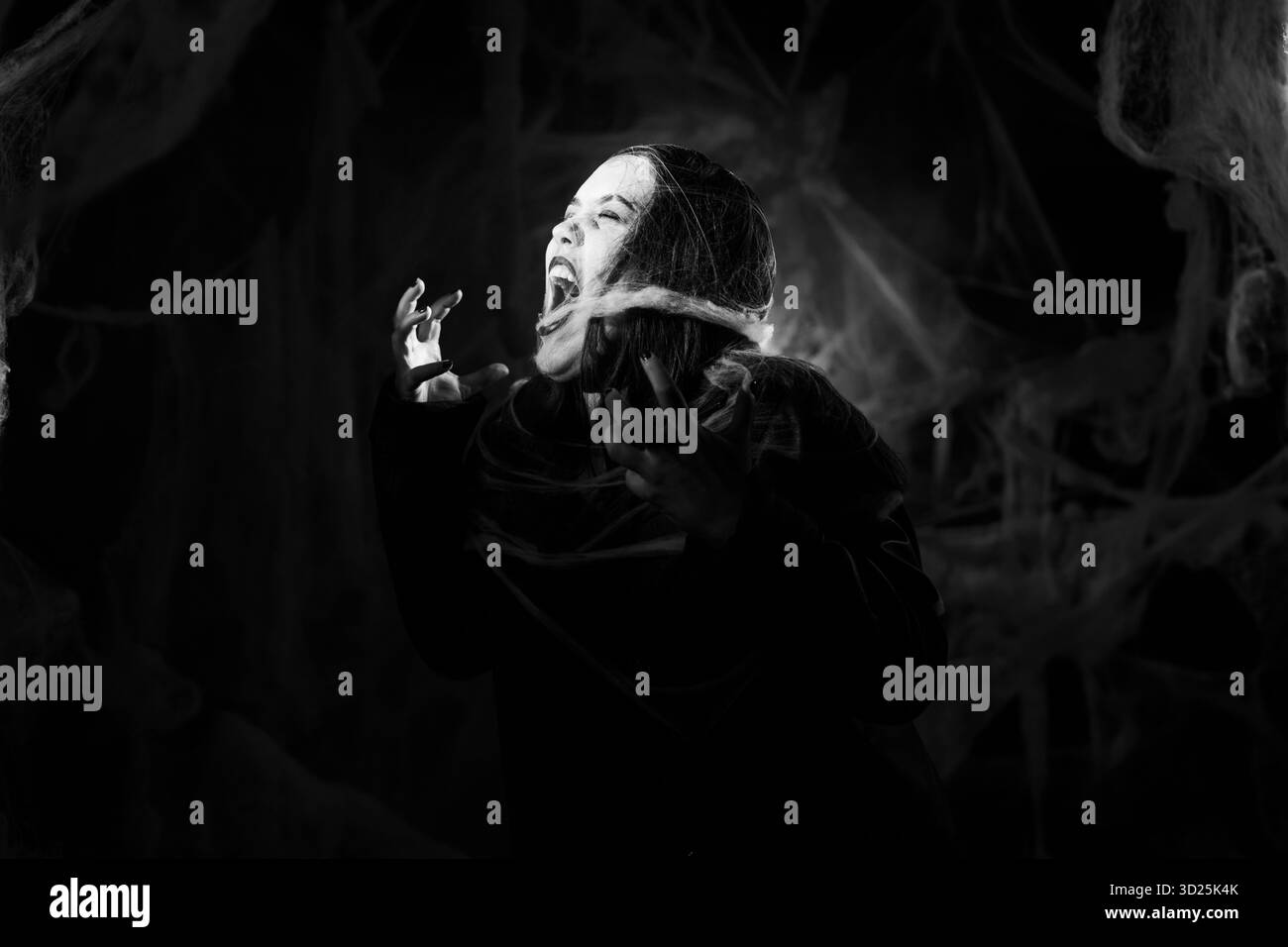 Angry demon Black and White Stock Photos & Images - Alamy