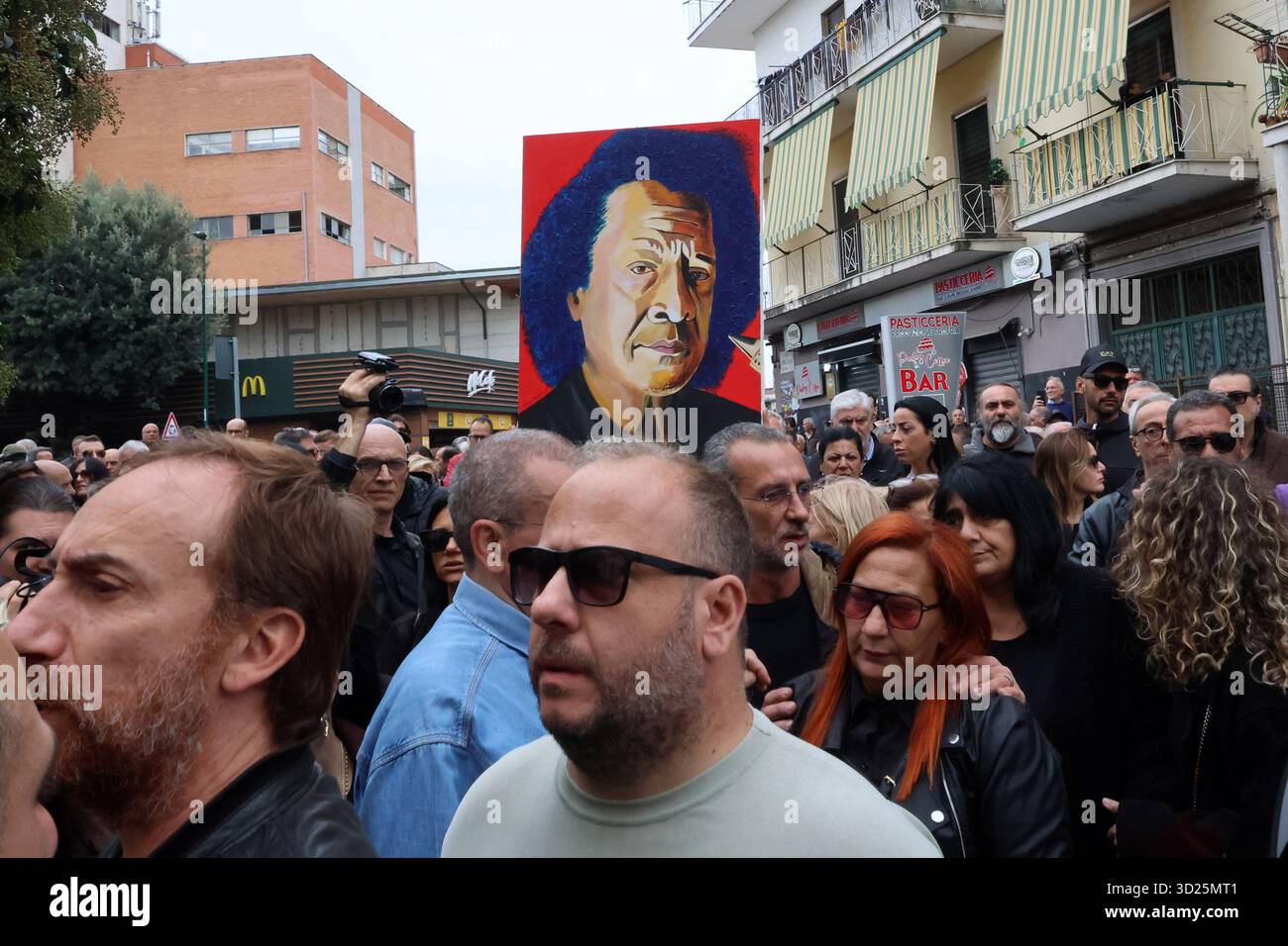 James Senese's funeral in Miano, Naples Stock Photo - Alamy