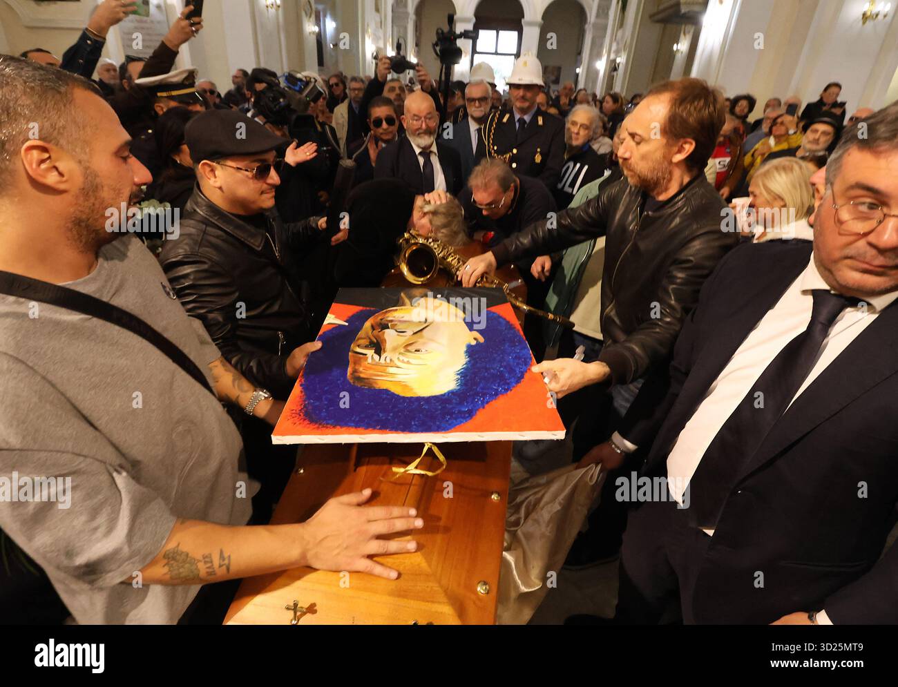 James Senese's funeral in Miano, Naples Stock Photo - Alamy