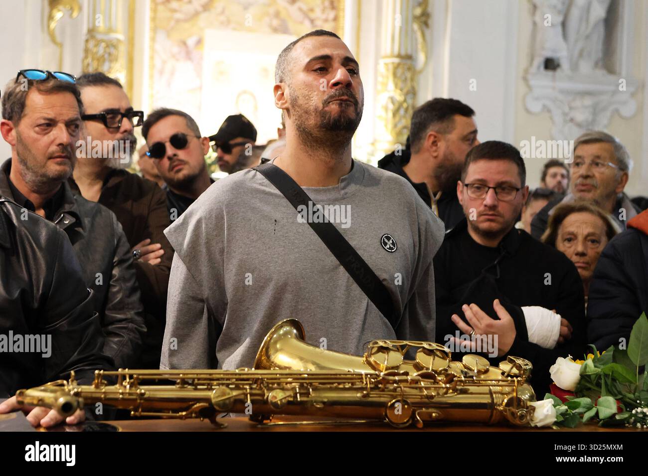 James Senese's funeral in Miano, Naples Stock Photo - Alamy
