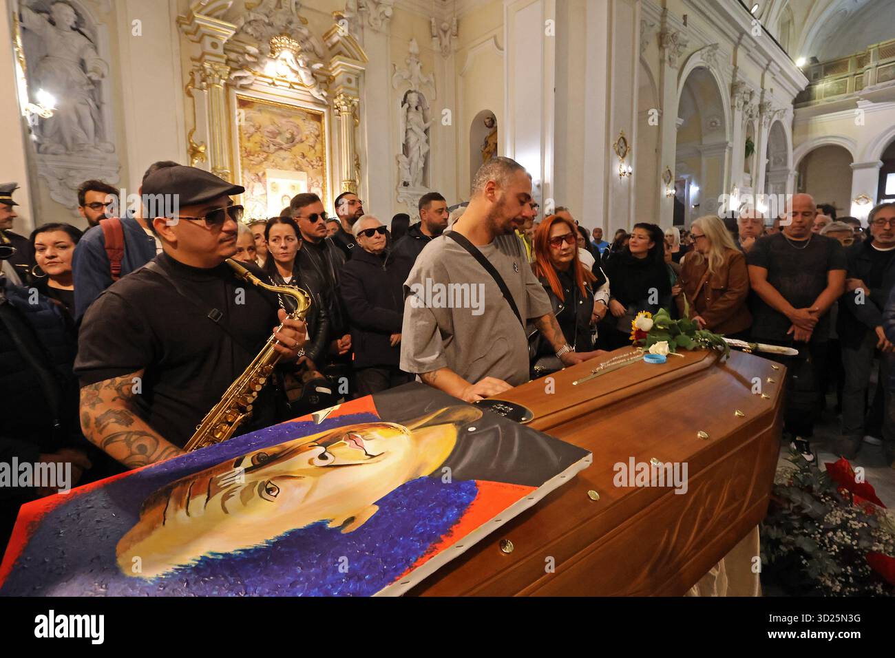 James Senese's funeral in Miano, Naples Stock Photo - Alamy
