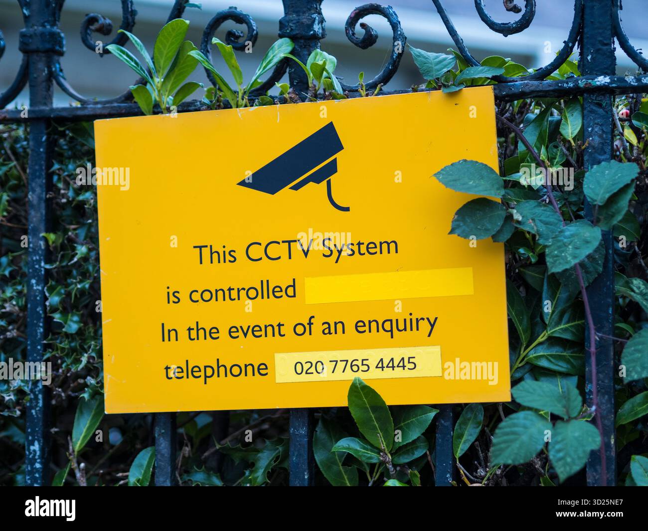 CCTV Sign at Caversham Park, Emma Green, Caversham, Reading, Berkshire ...