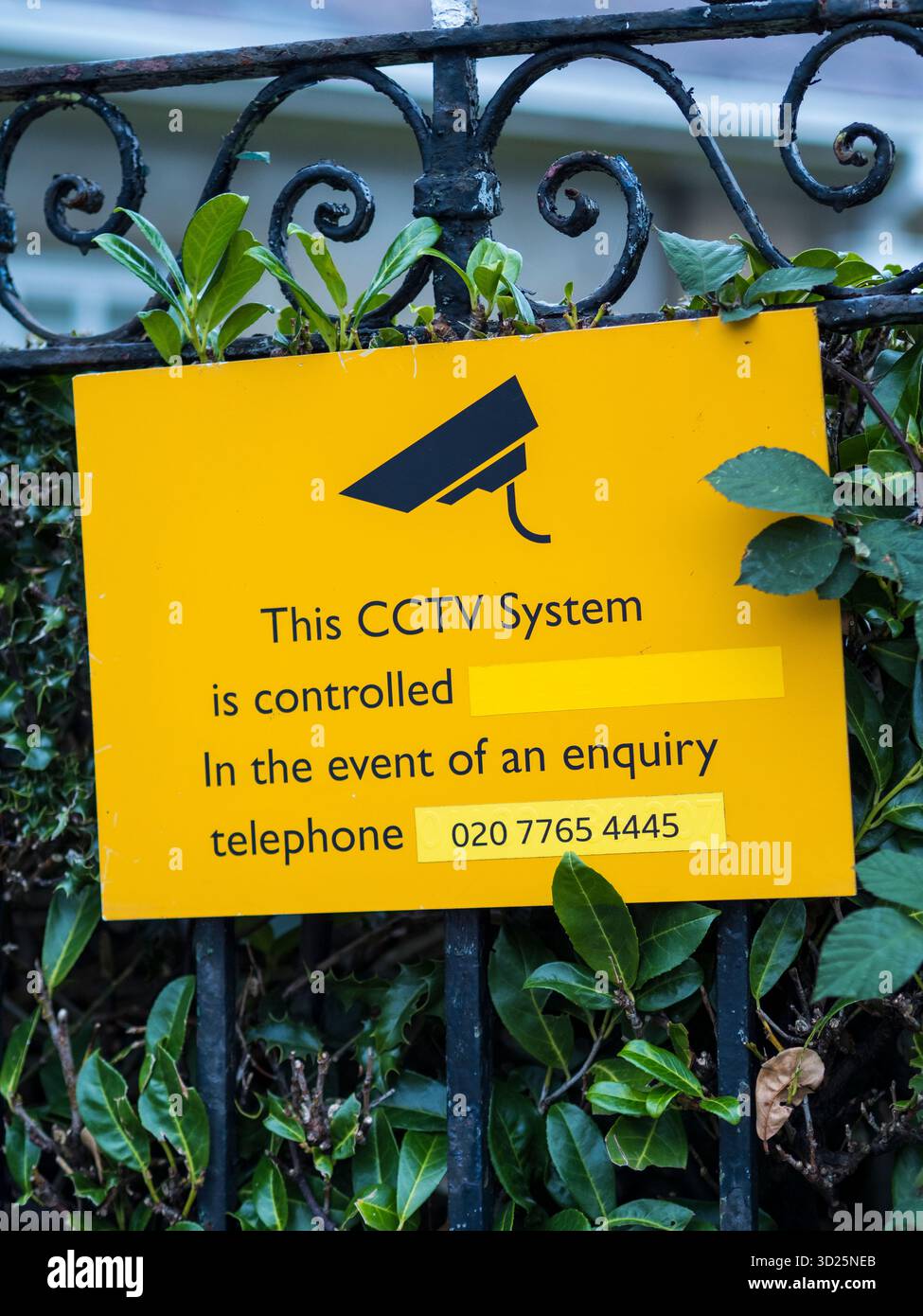 CCTV Sign at Caversham Park, Emma Green, Caversham, Reading, Berkshire ...