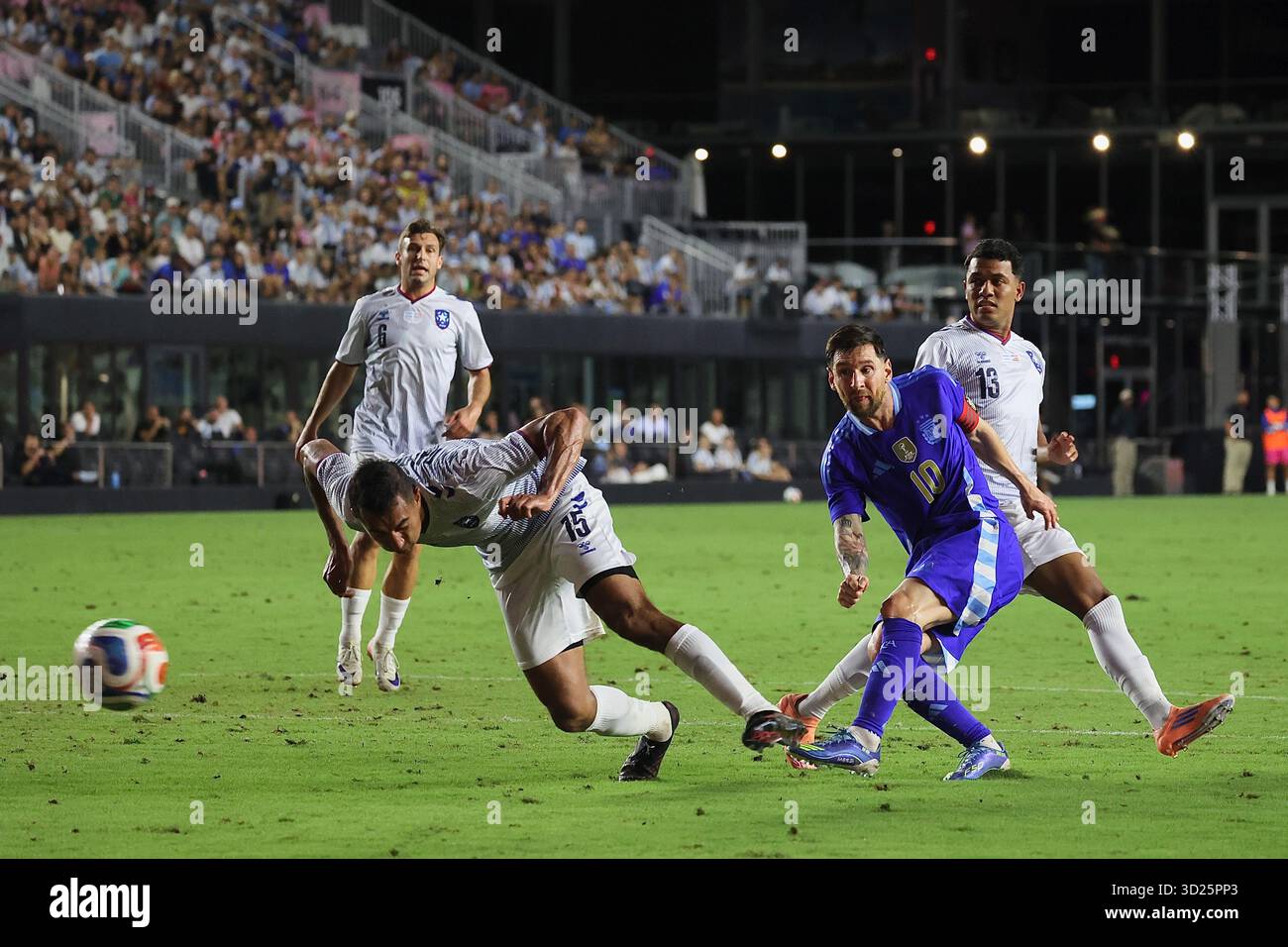 Argentina Men’s National Team forward Lionel Messi (10) shoots the ball ...