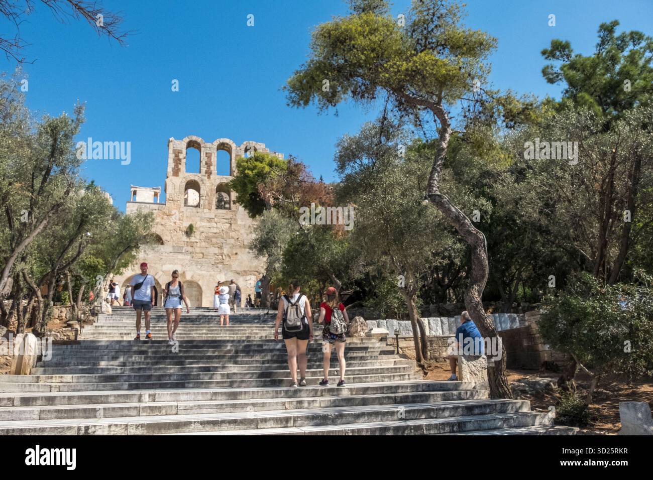 Exterior walkways of the Acropolis in Athens, Greece Stock Photo - Alamy