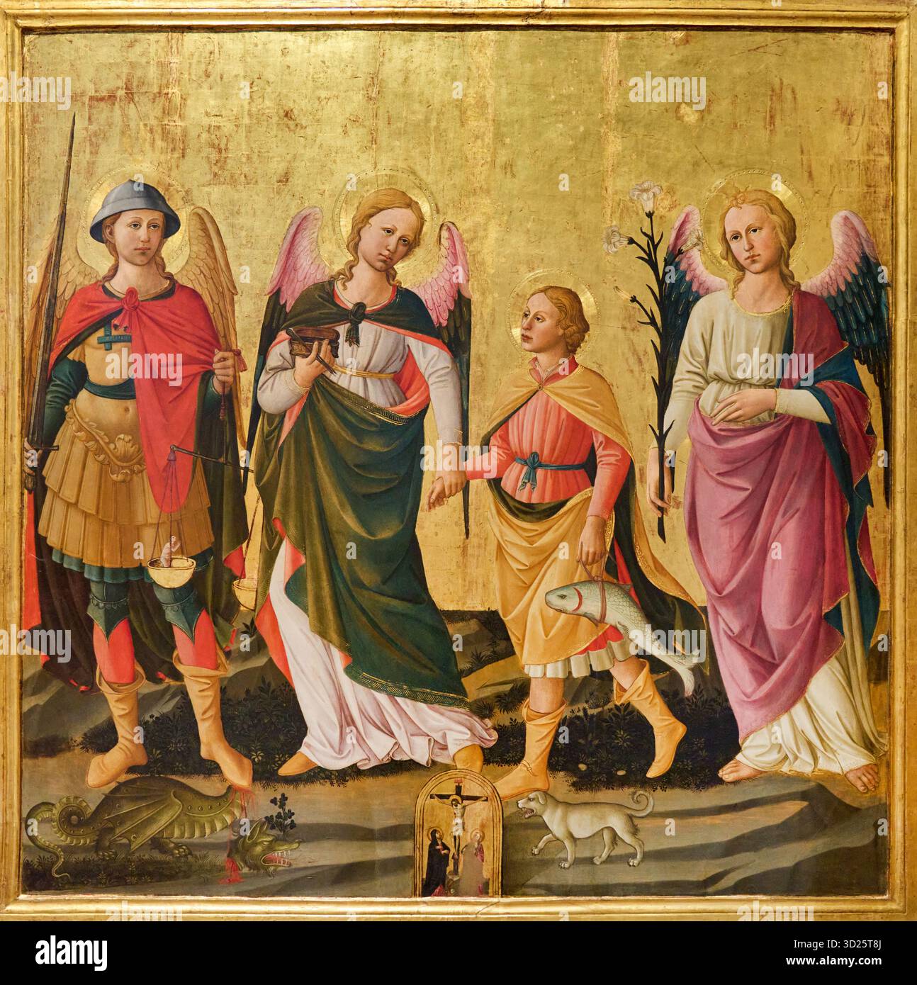 The Three Archangels and Tobias, Tempera on wooden panel, circa 1470 ...