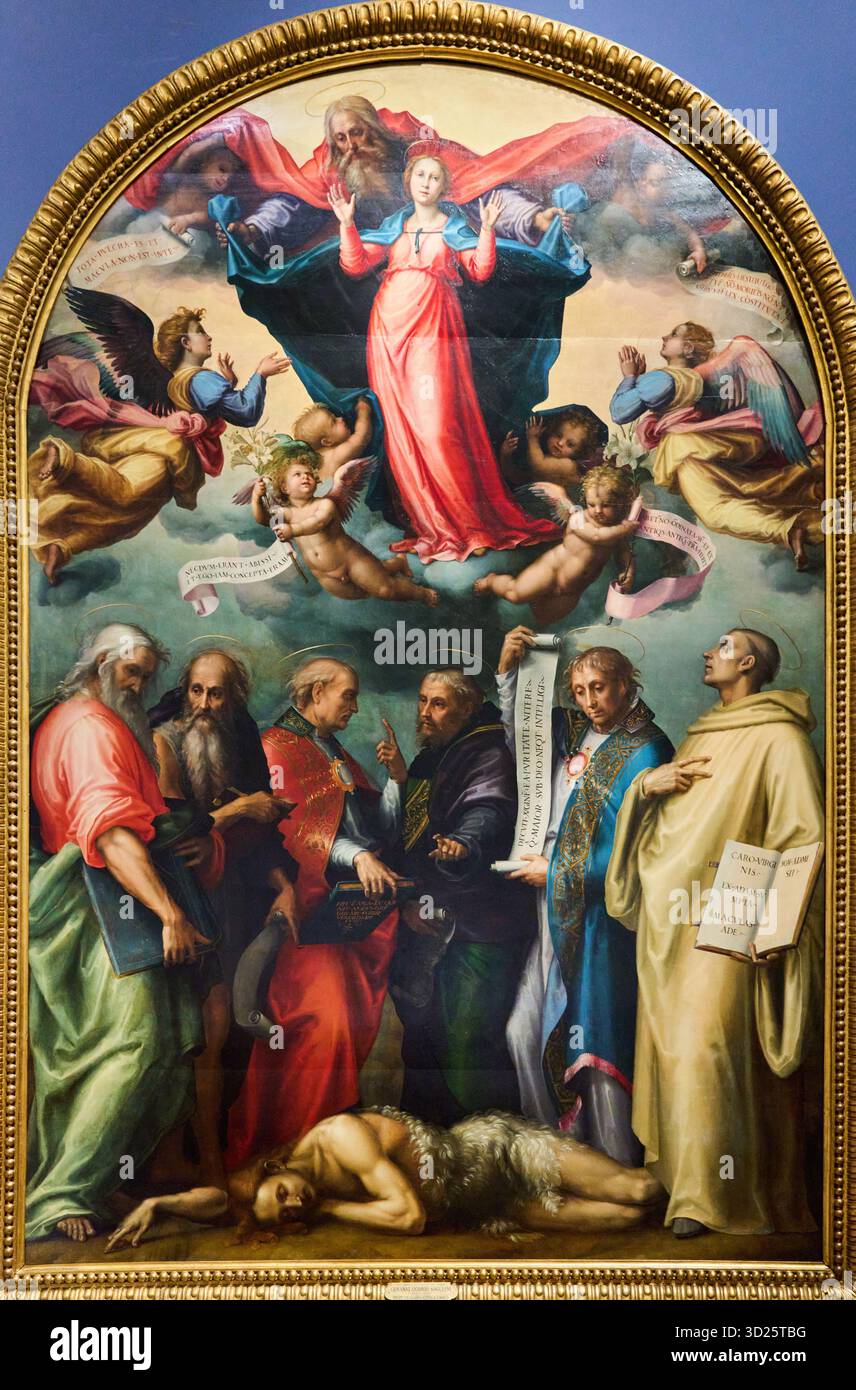 Dispute of the Church Fathers on the Immaculate Conception, Oil on ...