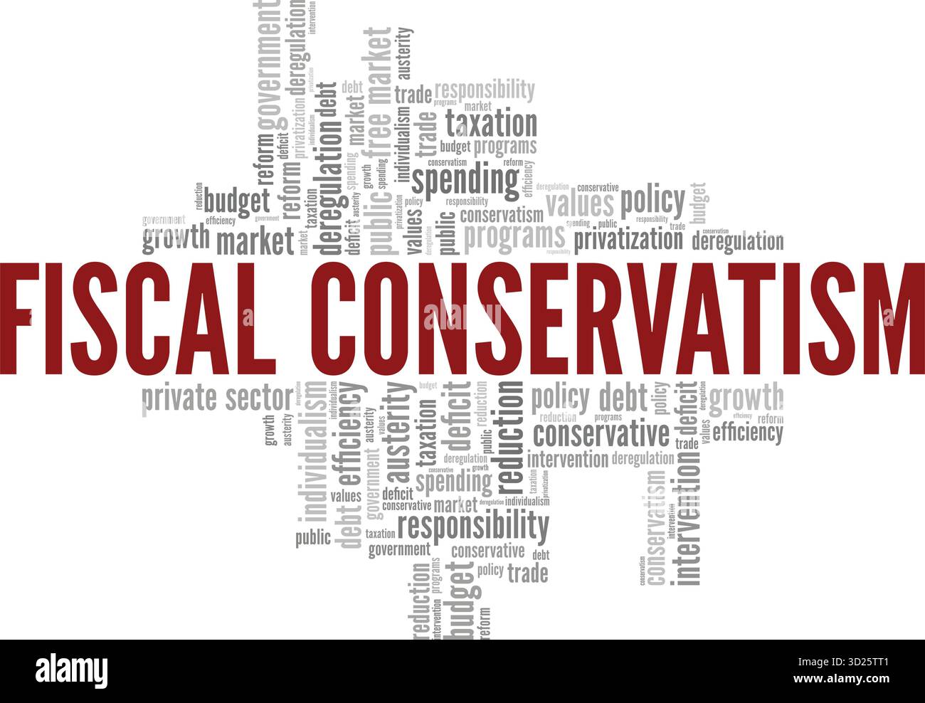 Fiscal Conservatism word cloud conceptual design isolated on white ...