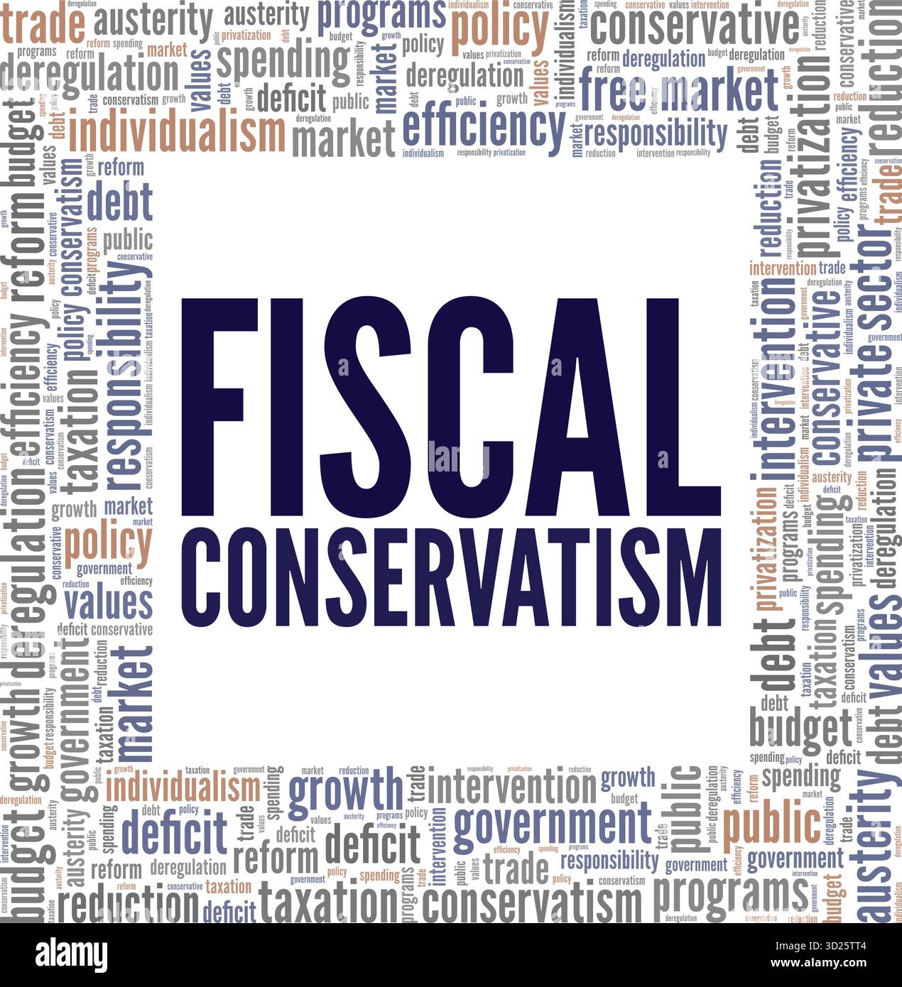 Fiscal Conservatism word cloud conceptual design isolated on white ...