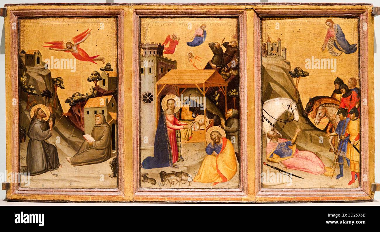 Stigmata of Saint Francis, Nativity, Conversion of Saint Paul, Panel ...