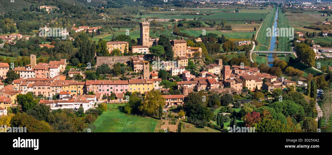 Italy tourism. Vicopisano medieval town in Tuscany, near the art cities ...