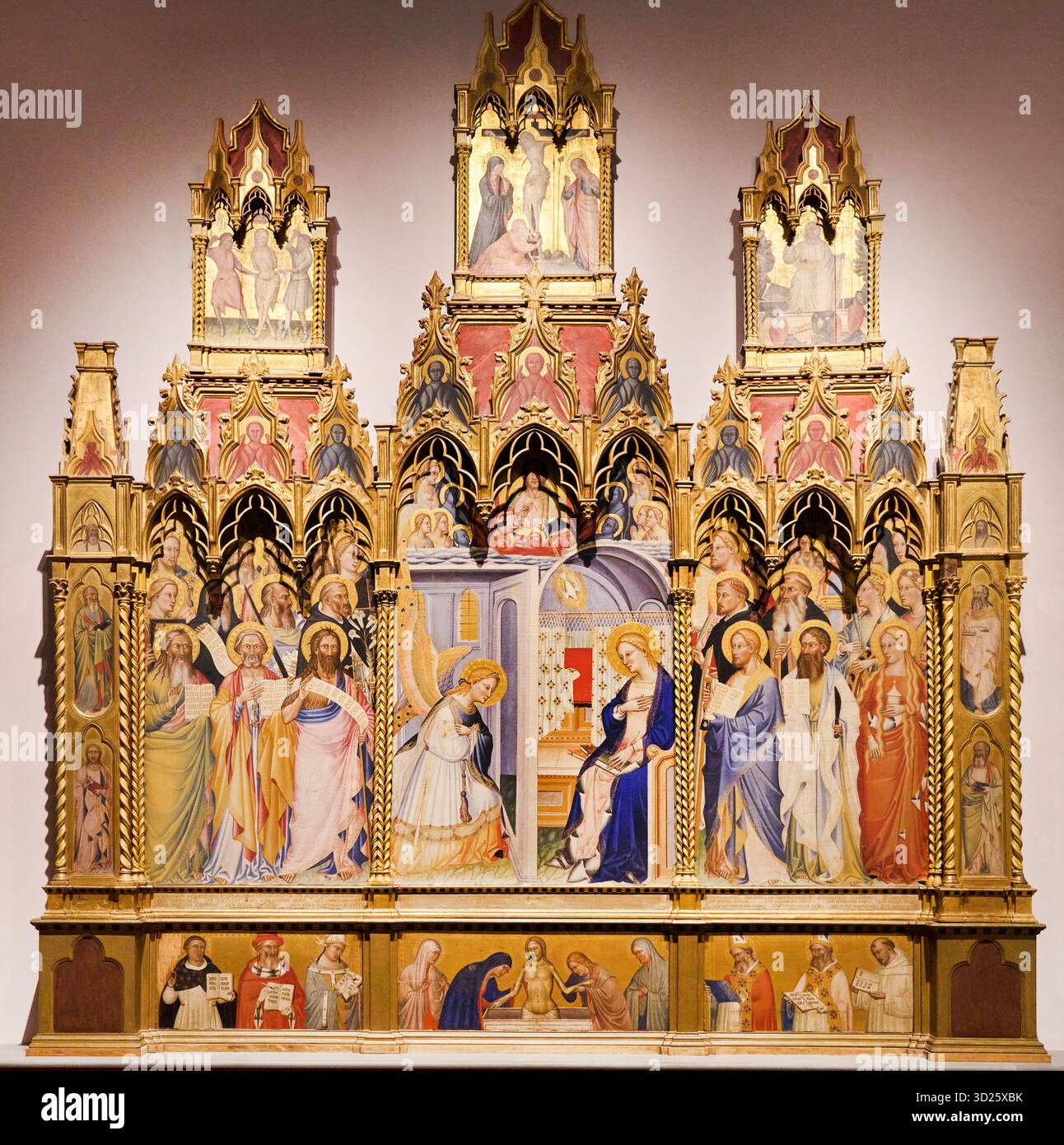 Annunciation with God the Father Blessing surrounded by Angels and ...