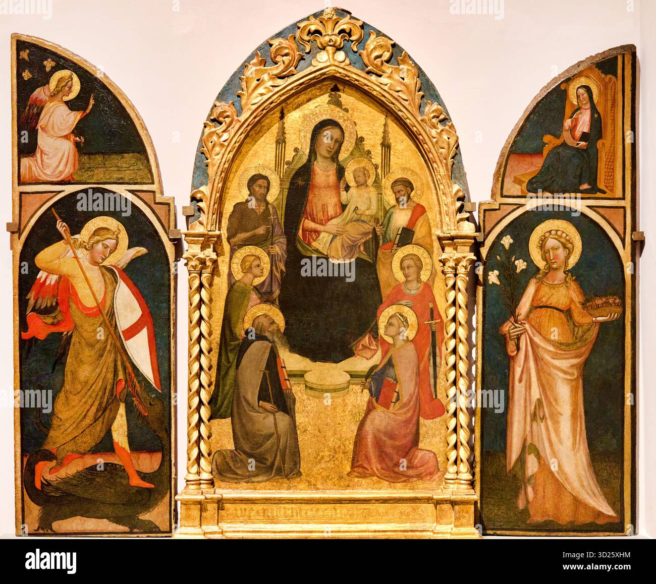 Madonna and Child with Saints; Saints: John the Baptist, Lucy, Anthony ...