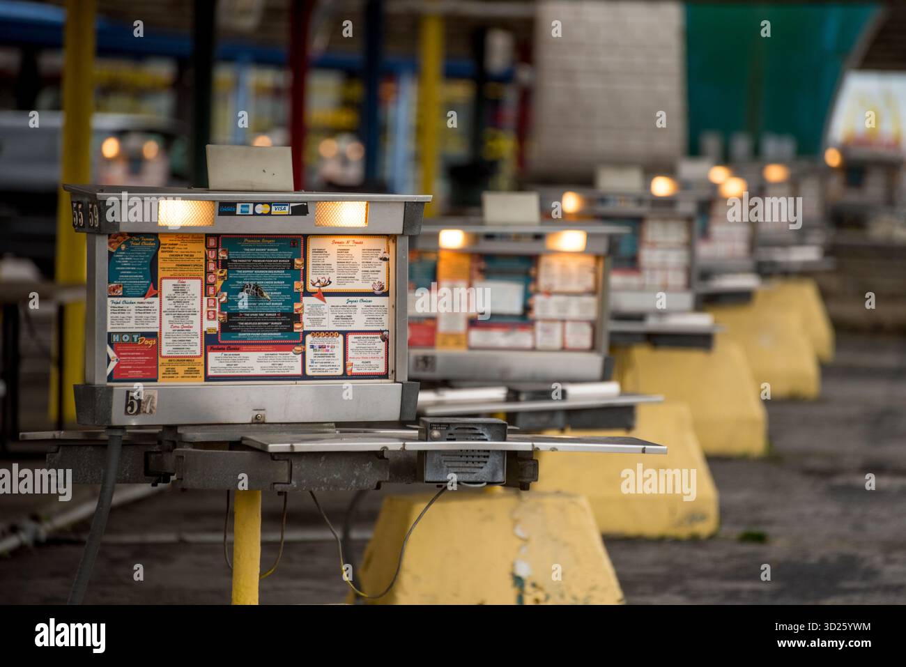 Menu at the Parkette Drive-in diner, Lexington KY Stock Photo - Alamy