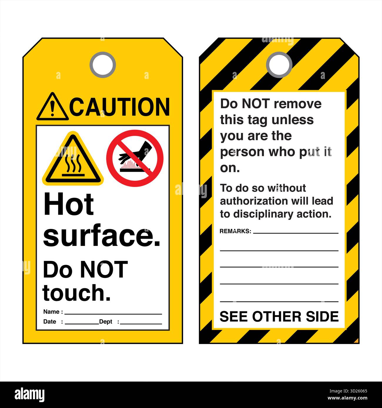 Safety Tags Out – Lock Out Tag Out (LOTO) tags are used to identify and secure equipment during ...