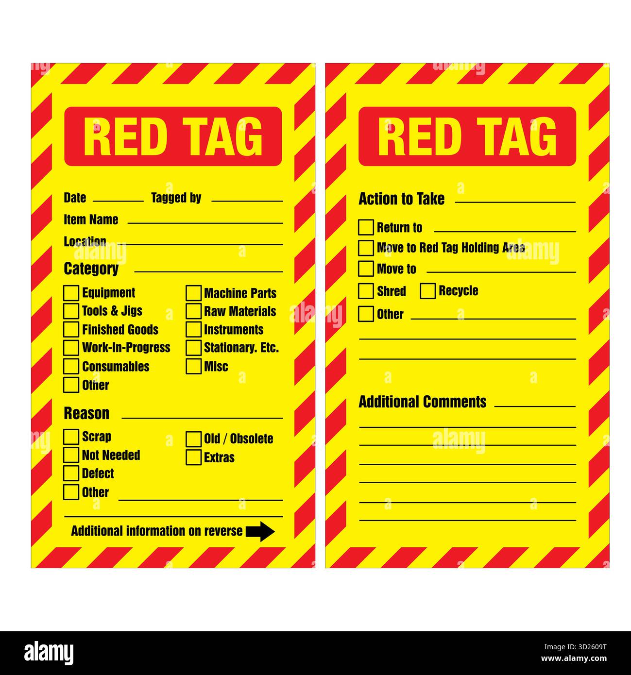 A Red Tag is commonly used in 5S lean management, maintenance, and ...