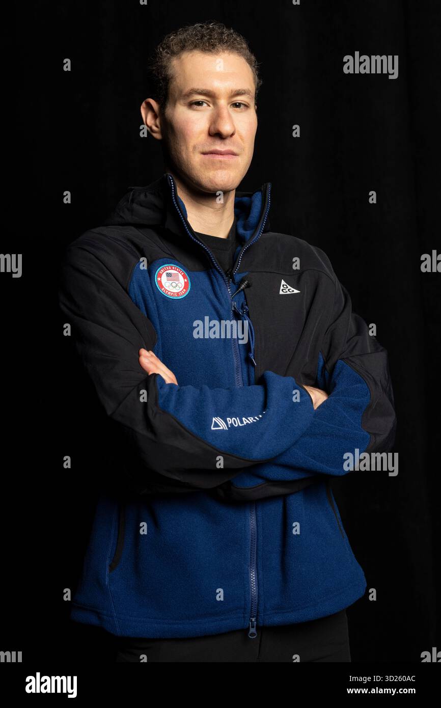 Olympic hopeful U.S. figure skater, Jason Brown, poses for a photo at ...