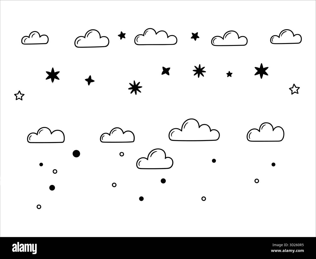 Sky white scattered clouds Black and White Stock Photos & Images - Alamy