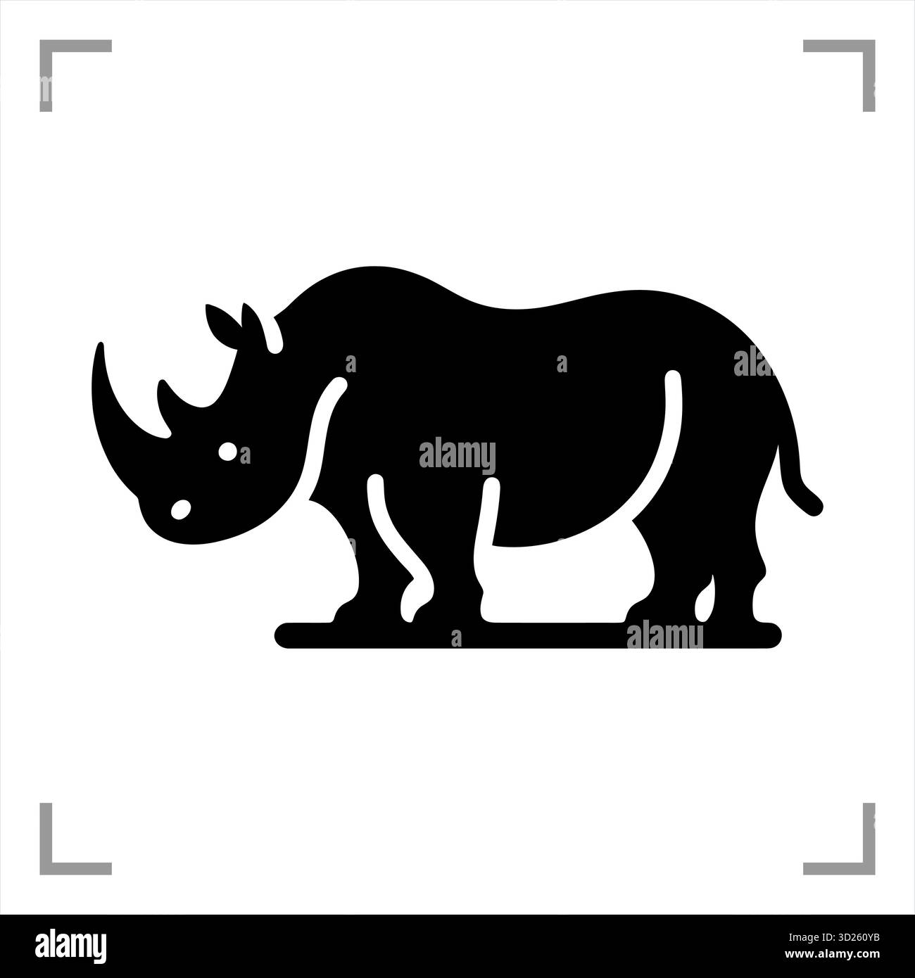 A monochrome black & white animal symbol in icon, logo, mascot, or ...