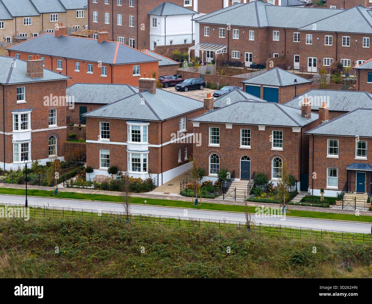 Poundbury, Dorset, UK. 30th October 2025. General aerial view of ...