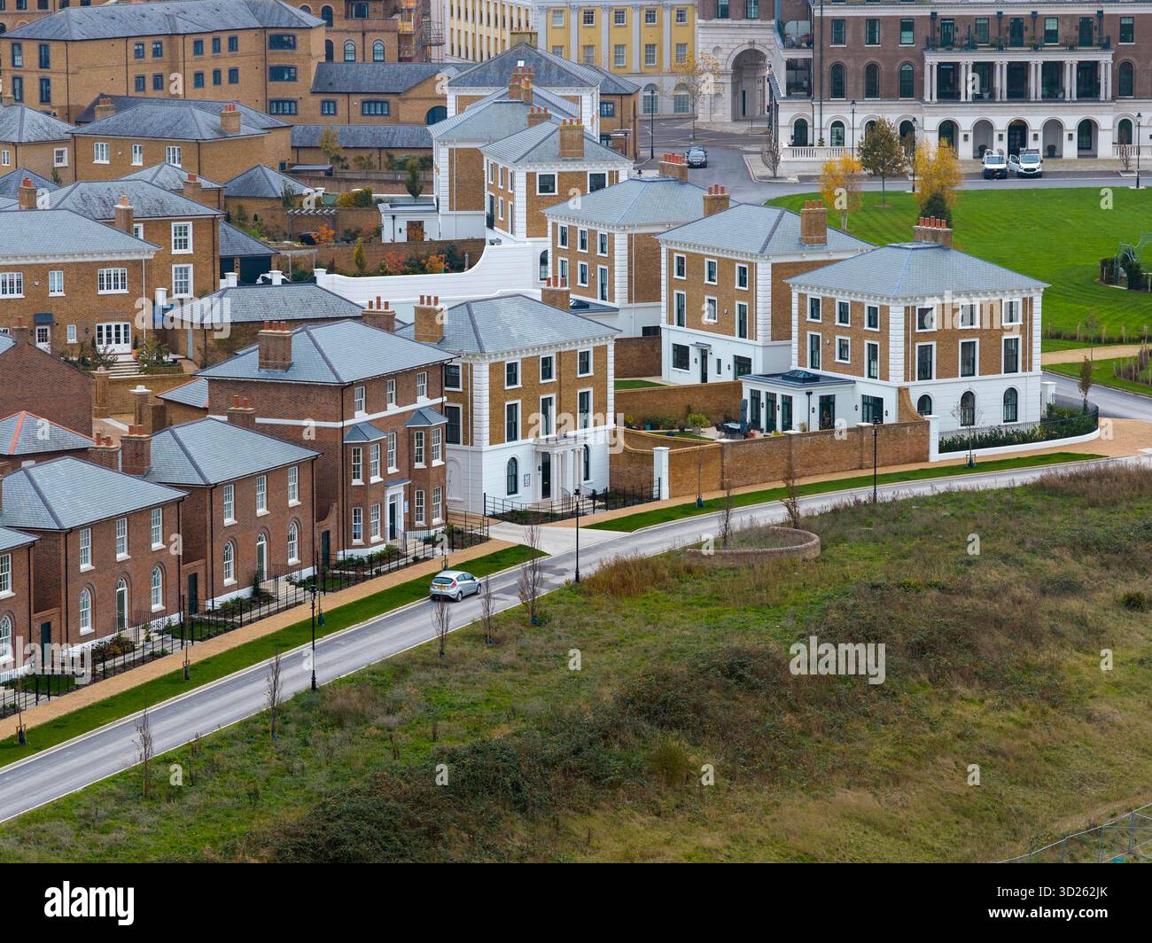 Poundbury, Dorset, UK. 30th October 2025. General aerial view of ...