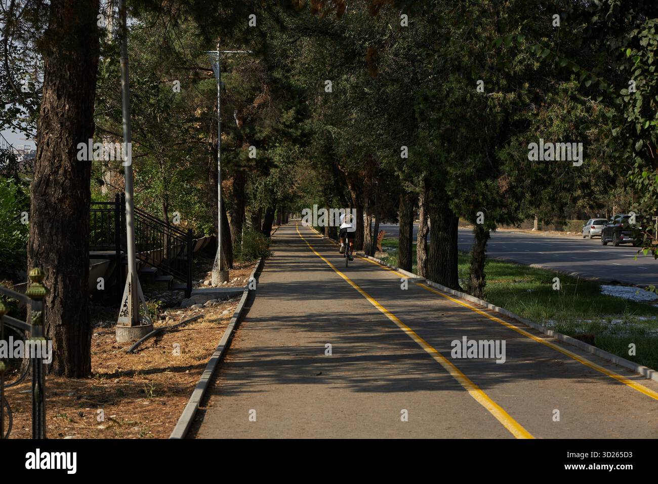 Cyclist rides on cycleway hi-res stock photography and images - Alamy
