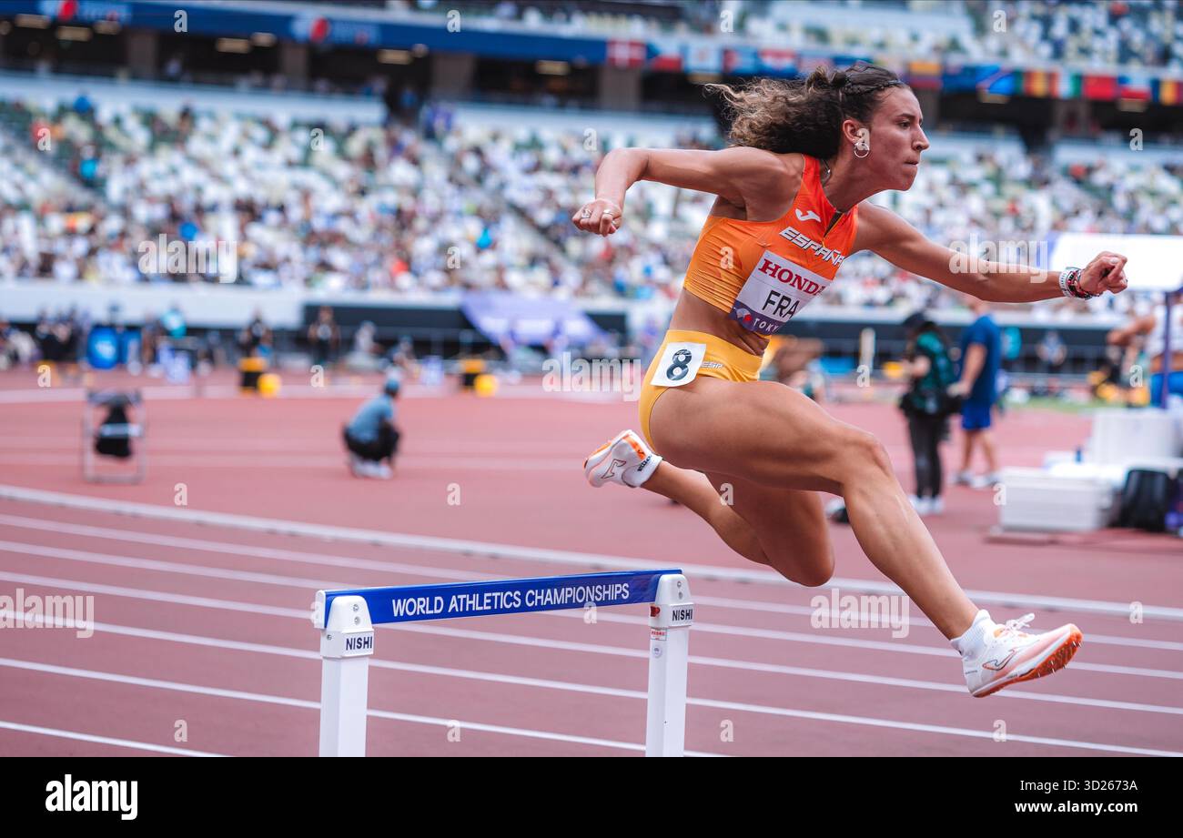 Daniela Fra participating in the World Athletics Championships in Tokyo ...