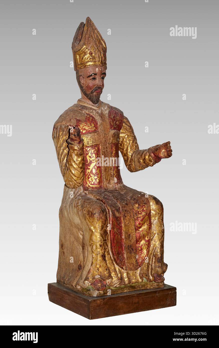 San Basso - legno intagliato,dorato e dipinto - scultore molisano del ...