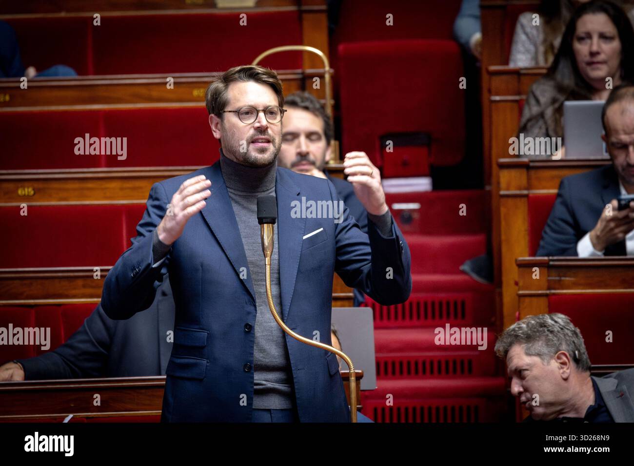 Ecologiste et Social's MP Benjamin Lucas-Lundy during the examinations ...