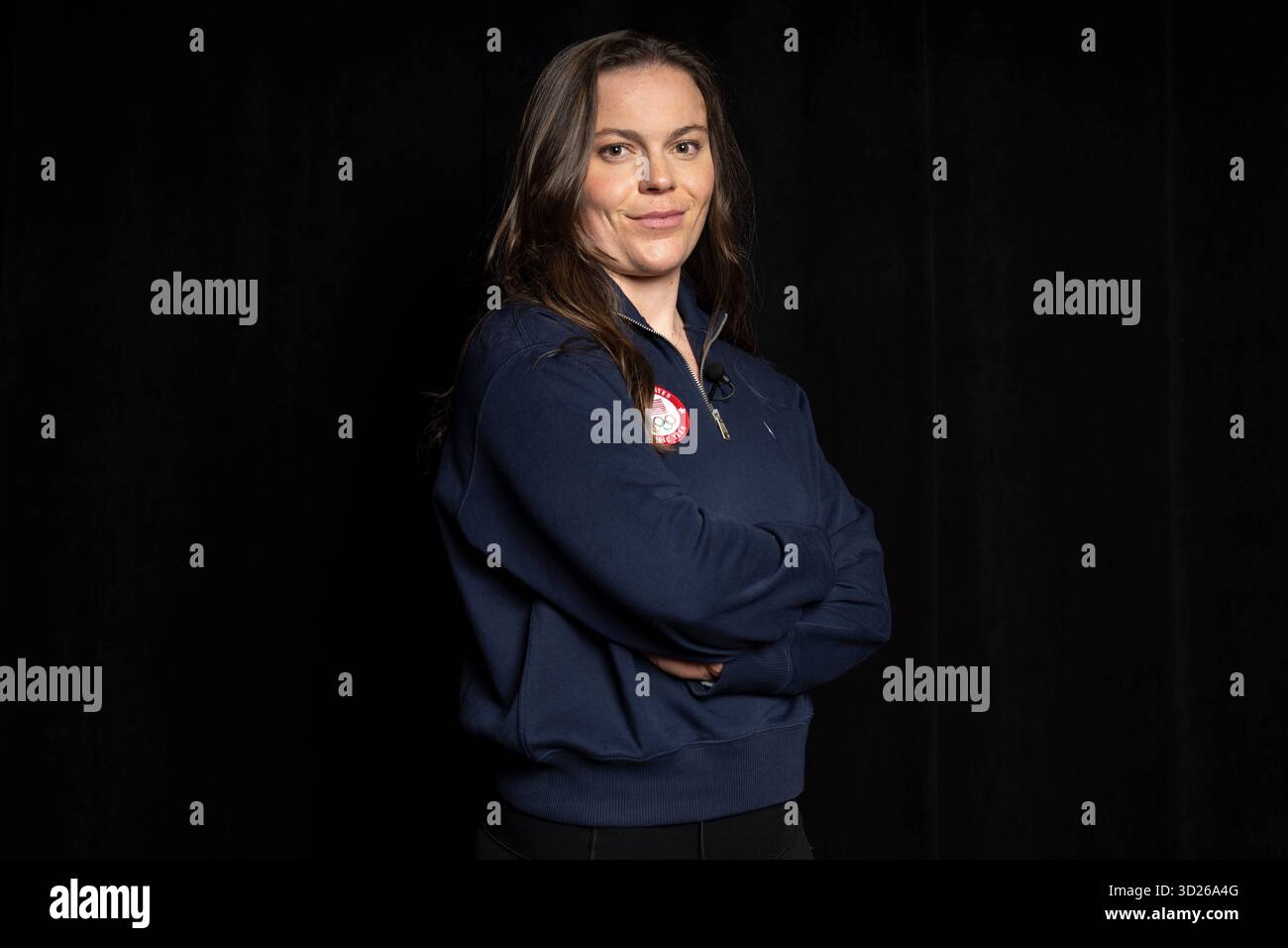 Olympic hopeful U.S. alpine skier, Breezy Johnson, poses for a photo at ...