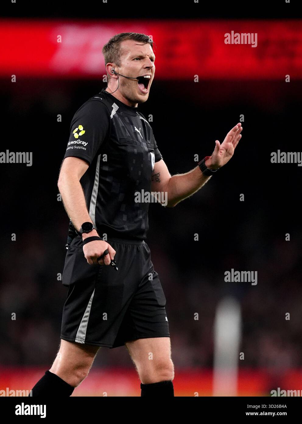Referee Sam Barrott during the Carabao Cup fourth round match at ...