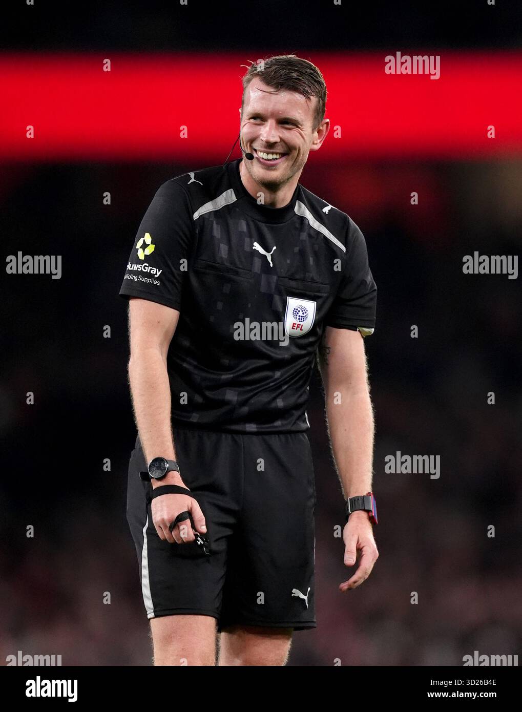 Referee Sam Barrott during the Carabao Cup fourth round match at ...
