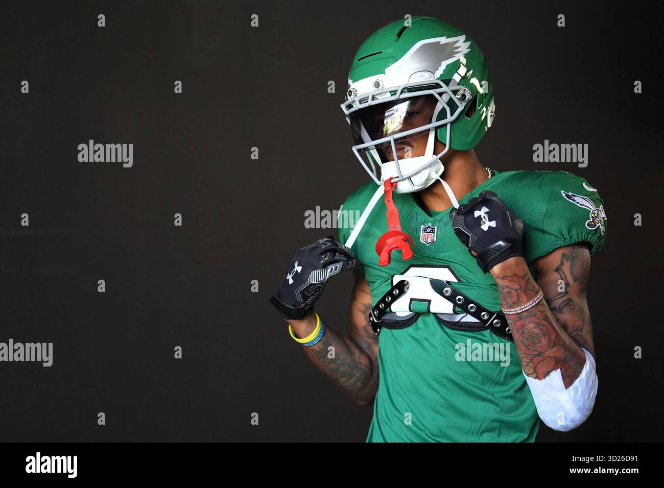 Philadelphia Eagles' DeVonta Smith walks to the field before an NFL ...